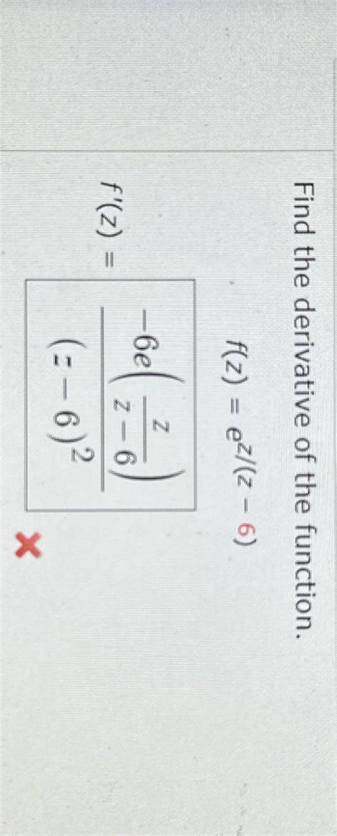 Solved Find The Derivative Of The Chegg