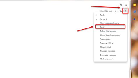 How To Print An Email From Gmail