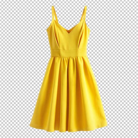 Yellow Drees On Transperent Back Ground Premium Ai Generated Psd
