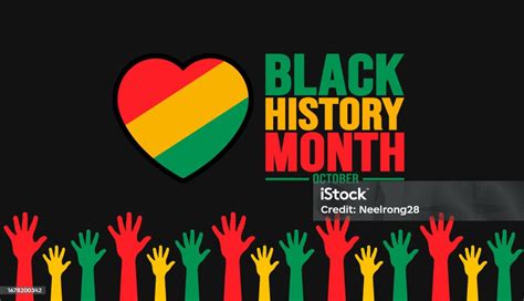 흑인 역사의 달 배경 템플릿 10월과 2월에 기념됩니다 미국 캐나다 영국 아프리카 영국 아일랜드 책 표지 배너 플래카드 카드 및 포스터에 사용합니다 Black History