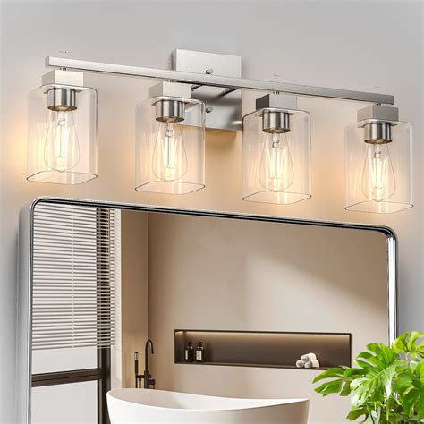 Brushed Nickel Bath Lighting Modern Ideas And Best Fixtures