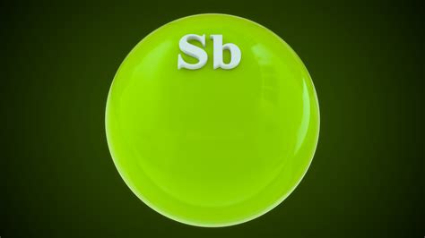 3d Antimony Chemical Element Turbosquid 2136591