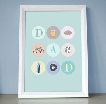 Personalised Dad Print By Molly Moo Designs
