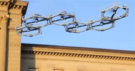 Self Assembling Multi Copter Demonstrates Networked Flight Control