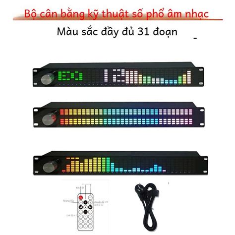 Máy Phân Tích Phổ Âm Nhạc Kỹ Thuật Số Đèn Led Đủ Màu 31 Đoạn Chỉ Báo