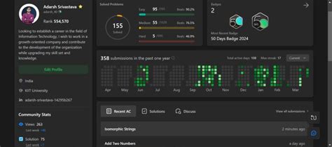 Adarsh Srivastava On Linkedin Leetcode Challengeaccepted