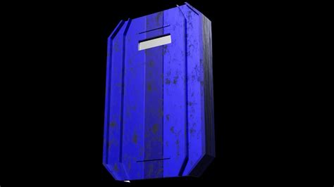 Shield Rusty Blue Robot Free 3d Model Cgtrader