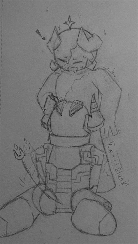 Rule 34 Biograft Phighting Demon Drooling Horn No Color Pencil Artwork Phighting Robot