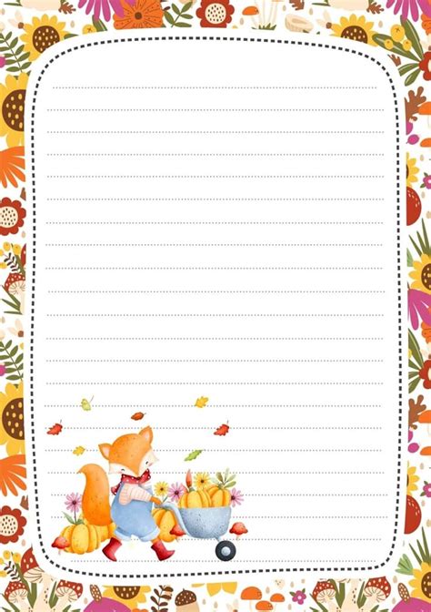 Printable Fall Writing Template Printablelib