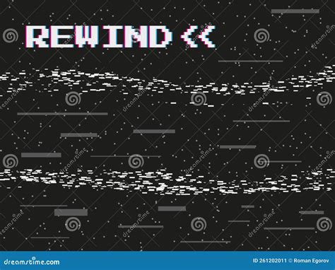 Vhs Rewind Glitch Video Distortion Effect Play Noise Player
