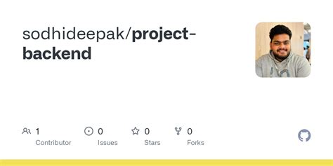 Github Sodhideepakproject Backend