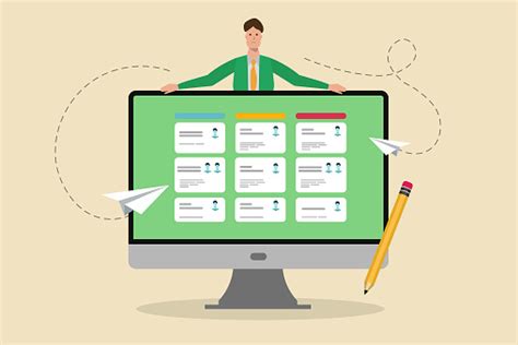 프로젝트 작업을 구성하고 작업을 완료하기 위해 직원을 할당하고 프로젝트 또는 효율성 작업을 측정하는 작업 관리 소프트웨어 개념에