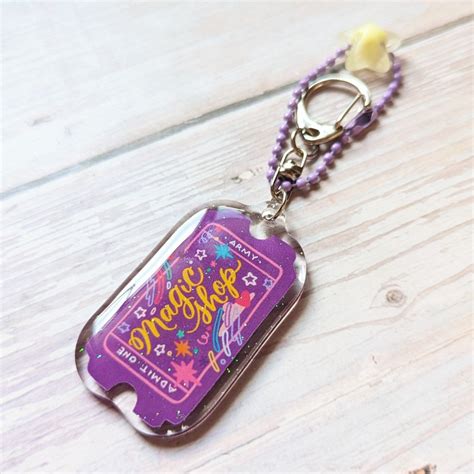 Magic Shop Bts Bangtan Ticket Cute Epoxy Glittery Acrylic Charm