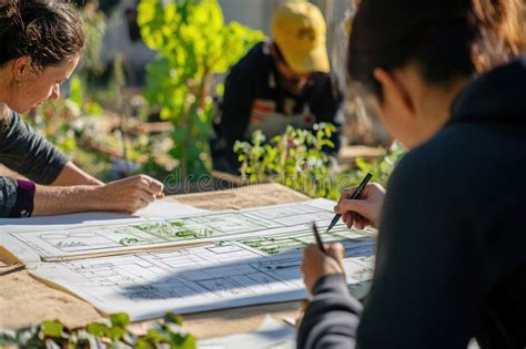 Permaculture Design Course Participants Sketching Garden Layouts