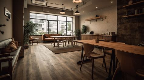 나무 바닥과 커피 테이블이 있는 커피숍 인테리어 비지니스맨 카페 코워킹 공유오피스 무료 주소 사무실 고화질 사진 사진 테이블 배경 일러스트 및 사진 무료 다운로드