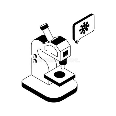 Microscope Icon Representing Scientific And Medical Research Stock Vector Illustration Of Icon