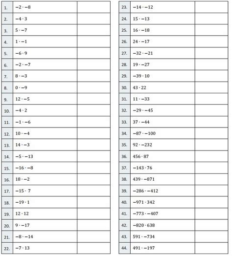 Eureka Math Grade 7 Module 2 Lesson 15 Integer Multiplication Round 1
