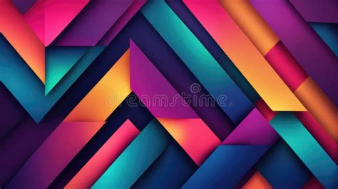 Ai Generated Illustration Abstract Background With Bright Geometric Patterns Bright Colors