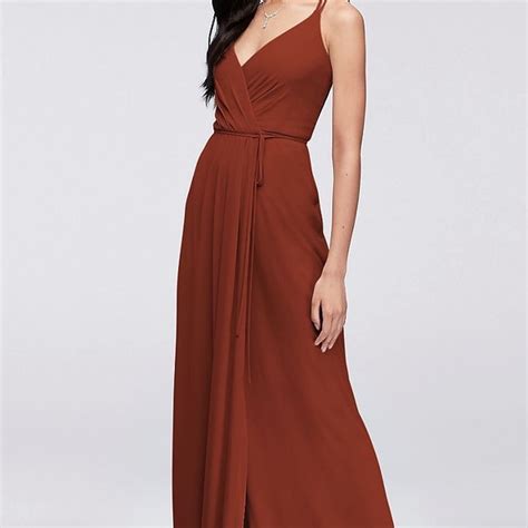 Davids Bridal Dresses Cinnamon Davids Bridal Bridesmaid Wrap Dress Poshmark