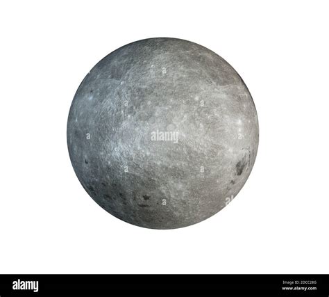 Full Moon Isolated On White With Craters And Surface Details Visible Map Provided By Nasa 3d