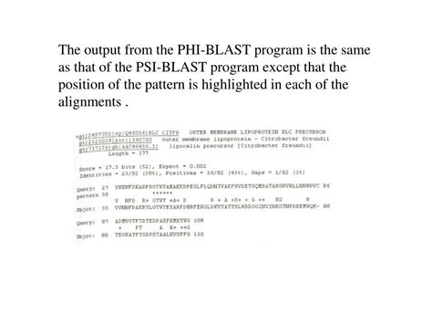 Ppt Point Specific Alignment Methods Psi Blast And Phi Blast Powerpoint Presentation Id