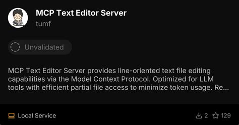 MCP Text Editor Server MCP Servers LobeHub