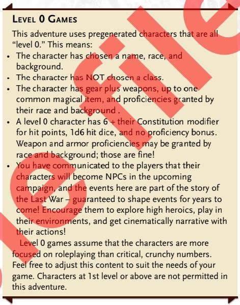 Dandd 5e A Guide To Playing Level 0 Characters The Daily Spuf