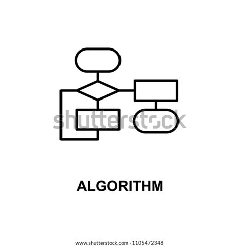 Algorithm Icon Element Technologies Icon Name Stock Vector Royalty