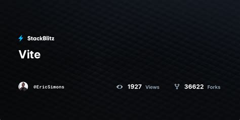 Vite Stackblitz