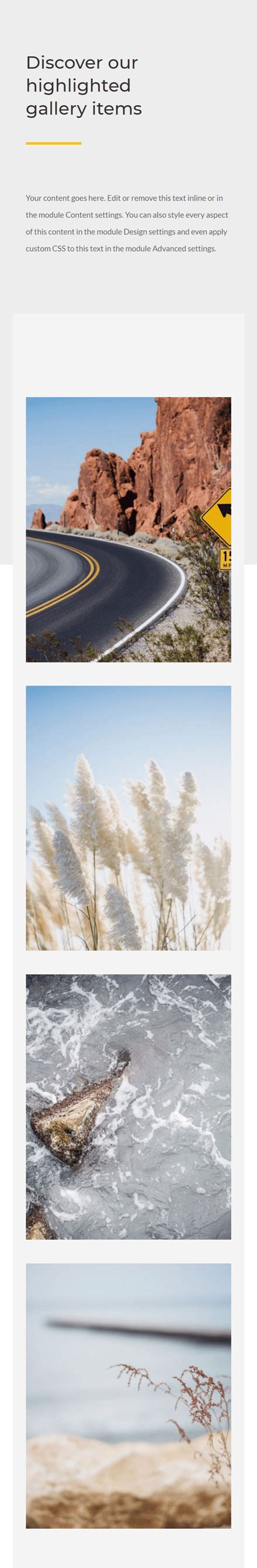 How To Slide Down Reveal Your Gallery Images Title And Caption With Divi