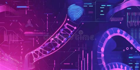 A Futuristic Ai Powered Genetic Engineering Lab Featuring Glowing Cybernetic Crispr Gene