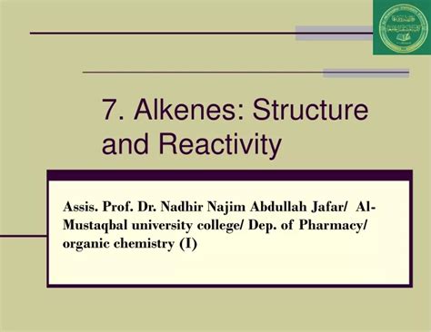 Ppt 7 Alkenes Structure And Reactivity Powerpoint Presentation Free Download Id 9394348