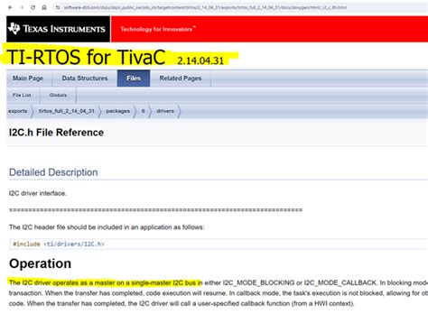 tm4c1294ncpdt does the i2c driver support slave mode arm based microcontrollers forum arm