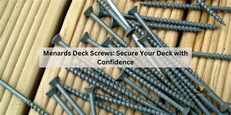 Menards Deck Screws Secure Your Deck With Confidence