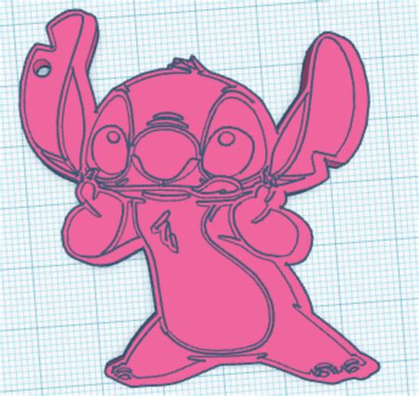 Stl File Stitch Keychain 🗝️・3d Print Object To Download・cults