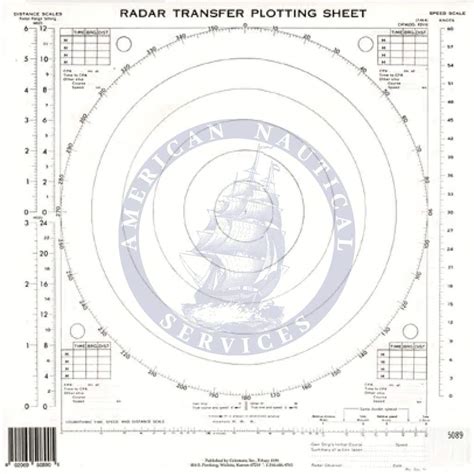 Radar Transfer Plotting Sheet Pad Of 50 Radar Plotting Sheet Amnautical