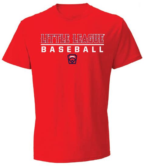 Little League Baseball White Line Red Tee Little League Official Store