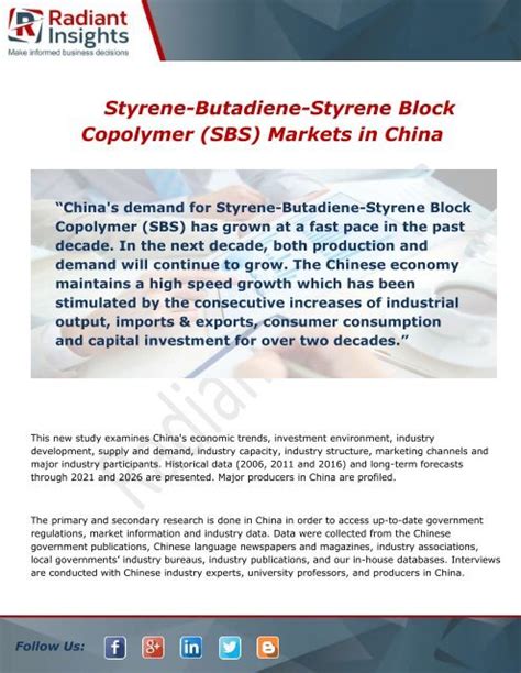 Styrene Butadiene Styrene Block Copolymer Sbs In China Market Growth And Overview Report