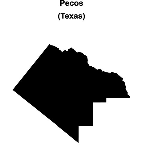 Pecos County Texas Blank Outline Map 47449799 Vector Art At Vecteezy