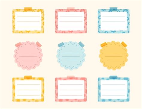 무료로 다운로드 가능한 귀여운 이름표 벡터 And 일러스트 Freepik