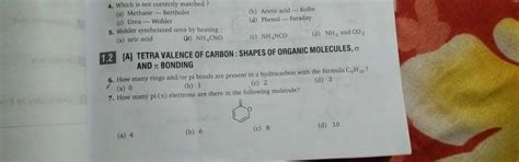 How Many Pi π Electrons Are There In The Following Molecule Filo
