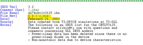 Sn74cbtlv3125 Requirement Of Updated Ibis Model Switches And Multiplexers Forum Switches