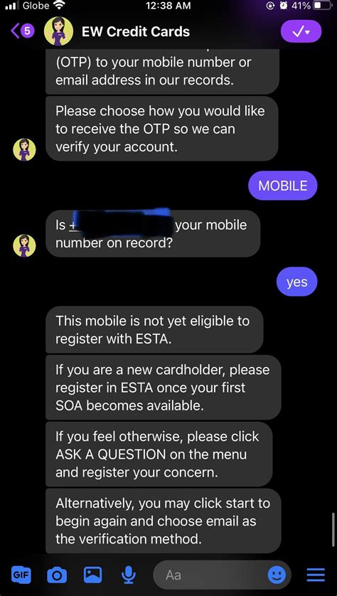 Im Having A Problem With Esta My Card Is Active For Almost A Week As Per Instruction I Can