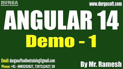 Angular 14 Tutorials Demo 1 By Mr Ramesh On 05 12 2022 7am