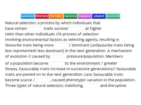Explain Natural And Artificial Selection Complete The Sentence