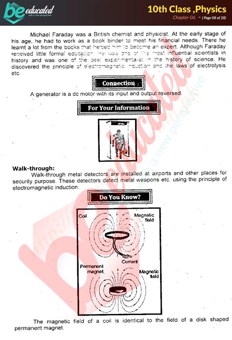 Chapter Physics Th Class Notes Matric Part Notes
