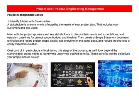 Project And Process Engineering Management Industrial Engineering