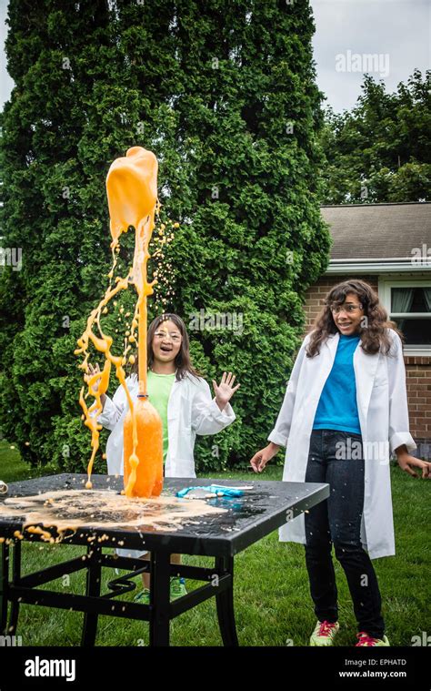 Two Teenage Girls Experiment With Combination Of Mentos And Sodas Resulting In Huge Explosion