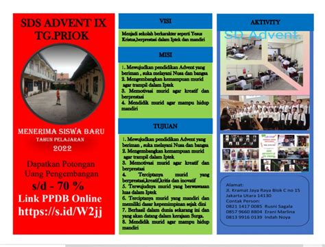 Sds Advent Ix Tg Priok Menjadikan Semua Warga Sekolah Berhasil Di Dunia Sekarang Ini Dan Di