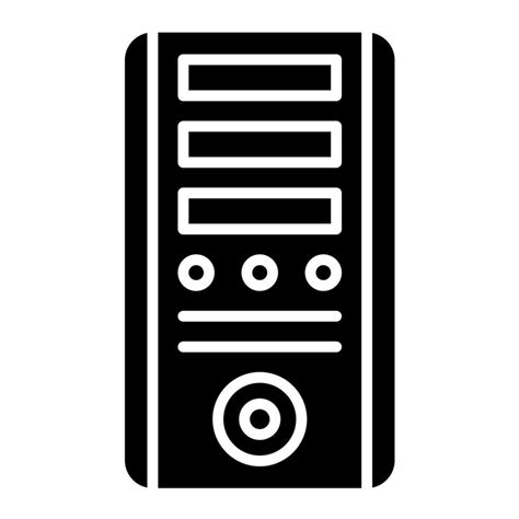 Computer Tower Vector Icon 21650723 Vector Art At Vecteezy